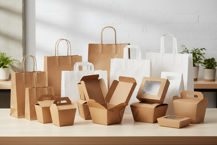 Wholesale Bags Boxes Paper Plastic Handle - EXP Supplies